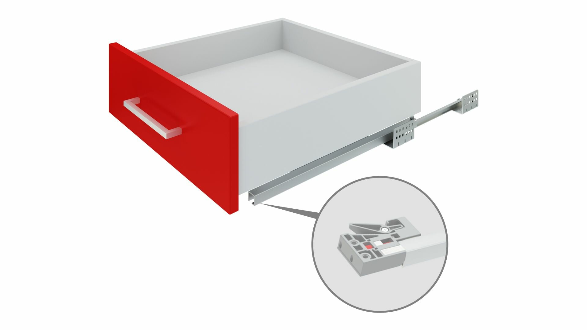 Направляющие скрытого монтажа В-Slide DB7772Zn/350, цинк