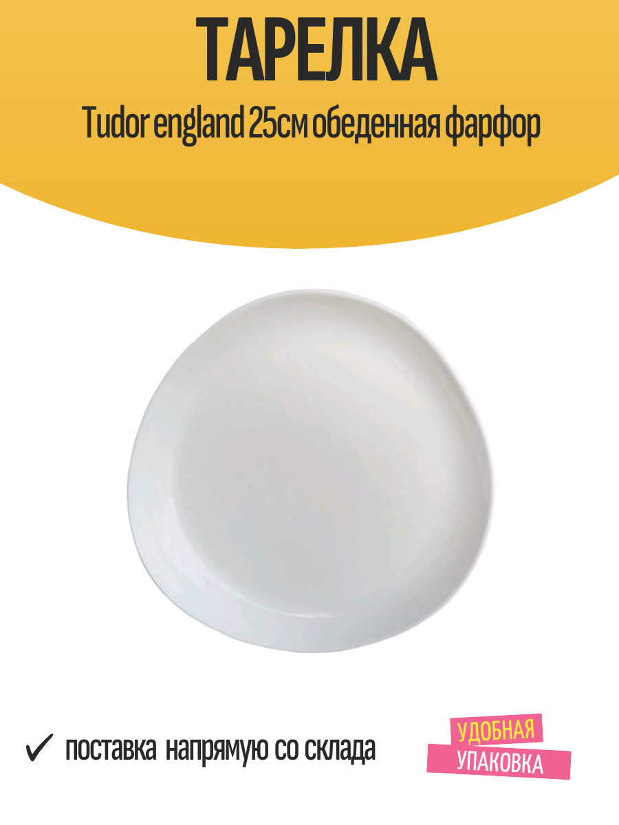 Тарелка Tudor england 25см обеденная фарфор / посуда для кухни