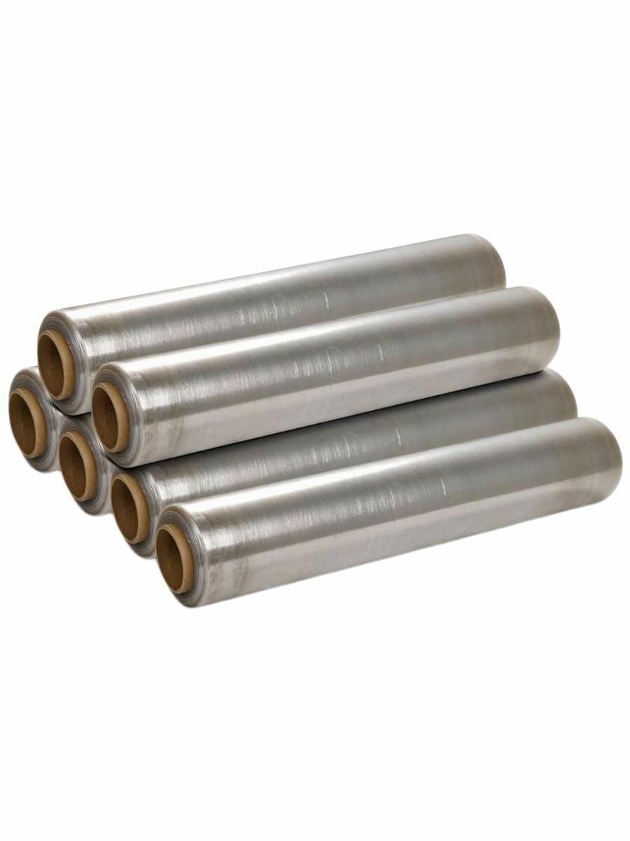 Стрейч пленка 500 мм, толщина 23 мкм, вторичное сырье, вес 1,8 кг, 6 штук