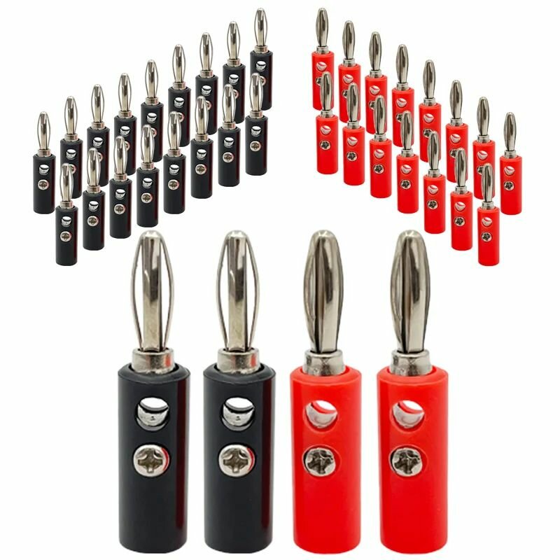 40 шт. 4 мм разъем типа «банан» для динамика, совместимый с диаметром кабеля динамика до 3 мм