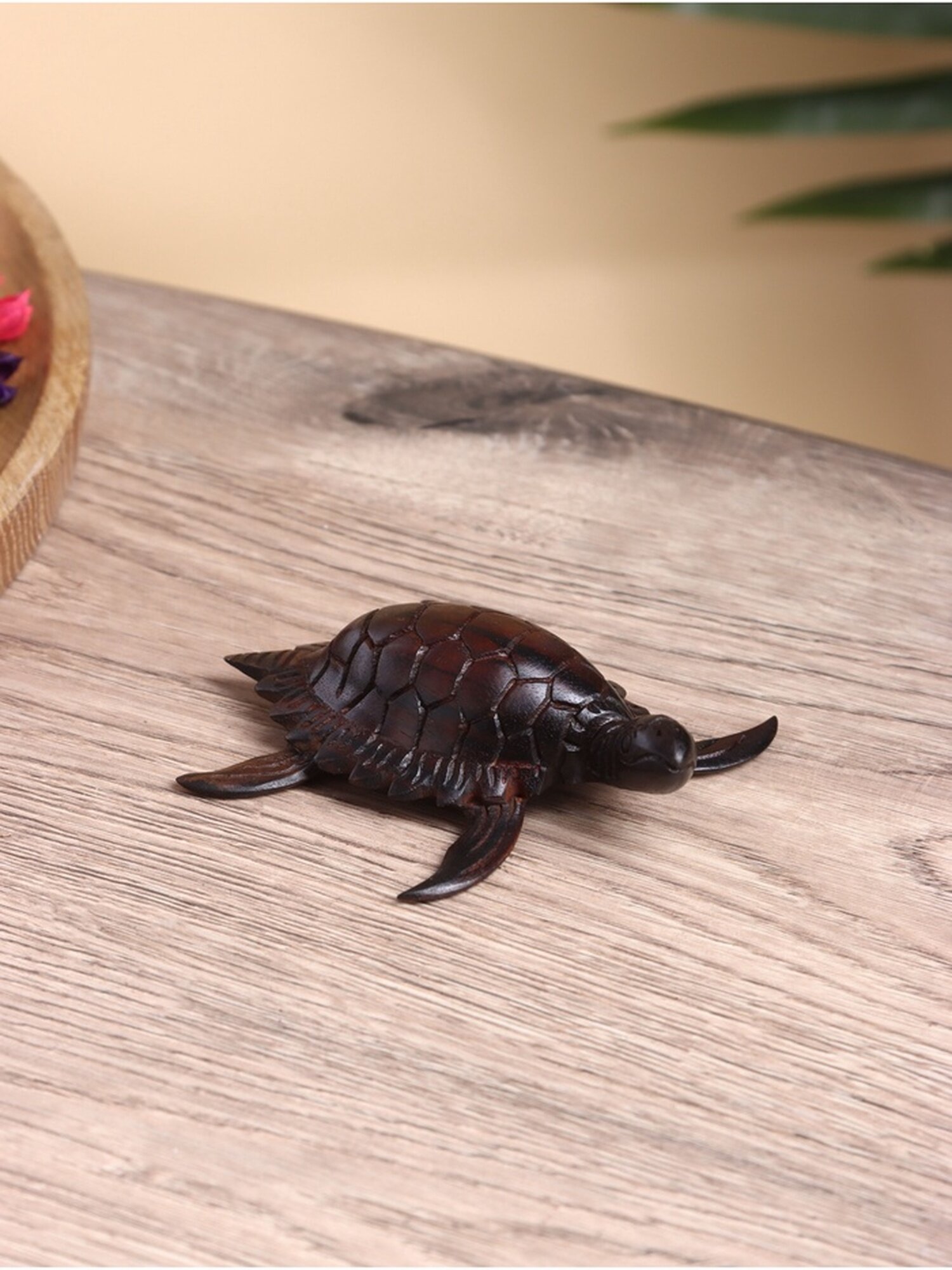 Статуэтка Сима-ленд "Морская черепаха", дерево, 11x8x5 см, коричневая