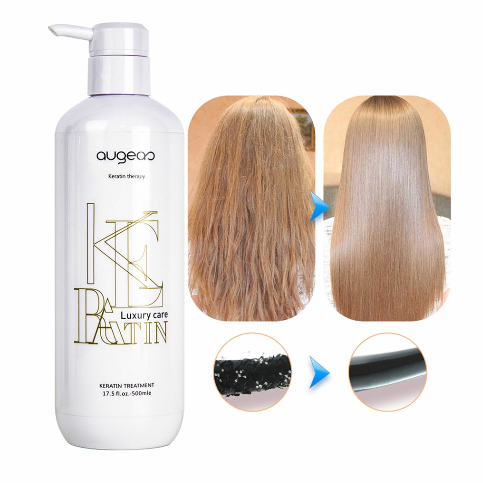 Кератиновые процедуры Augeas для глубокого завивания прямых волос