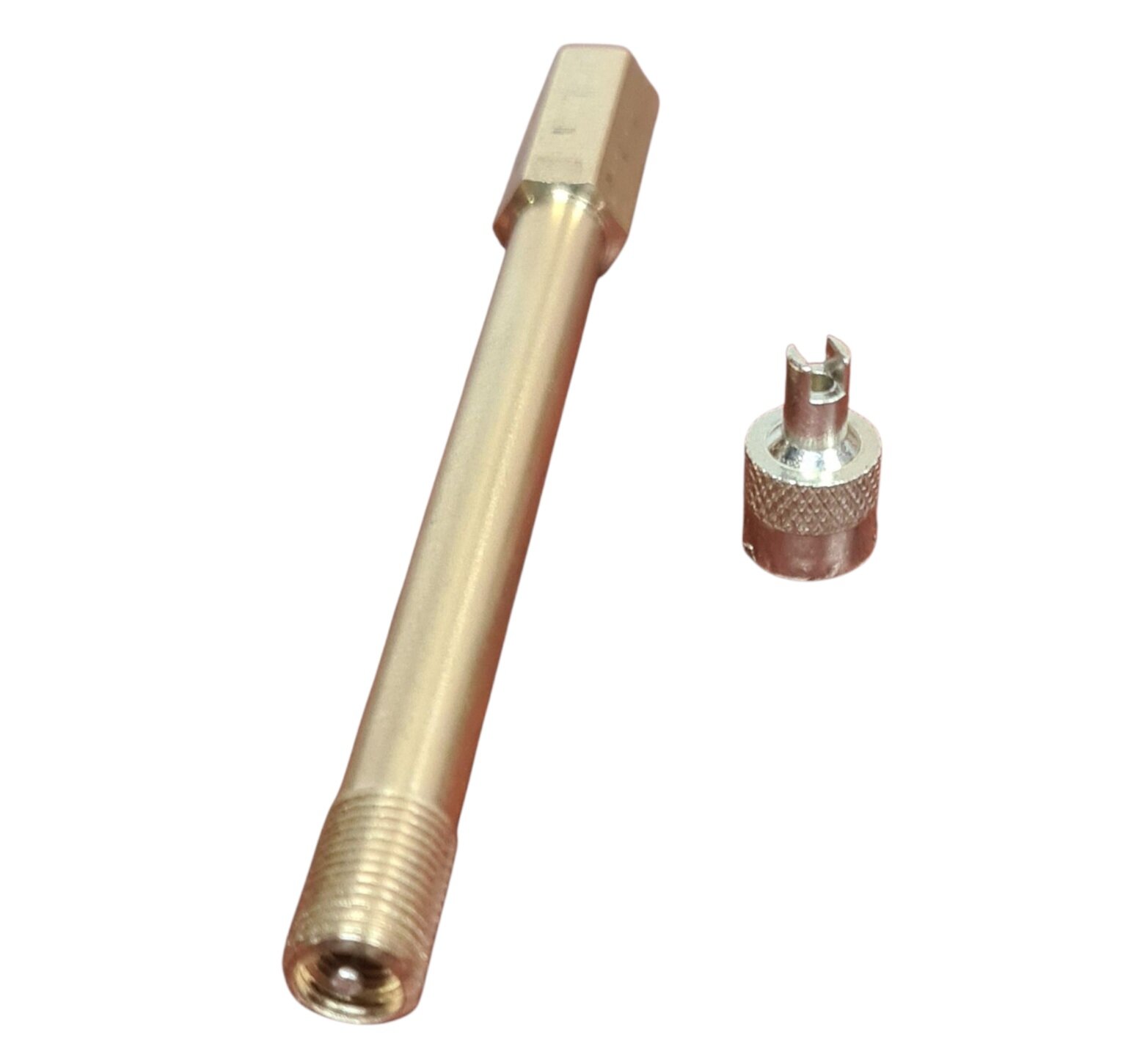 Автомобильный удлинитель вентиля подкачки колеса прямой 110мм медный