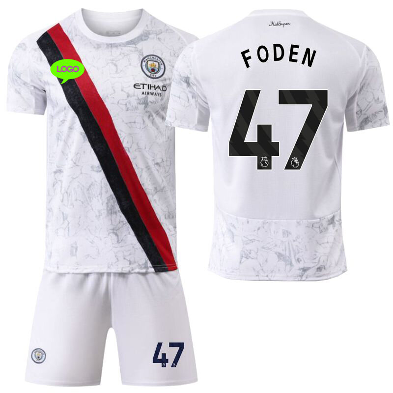 Форма футбольная Манчестер Сити Харланд 9 Де Брюйне 17 Фоден 47 футбольные майки для детей комплекты спортивный матч досуг футбольные майки