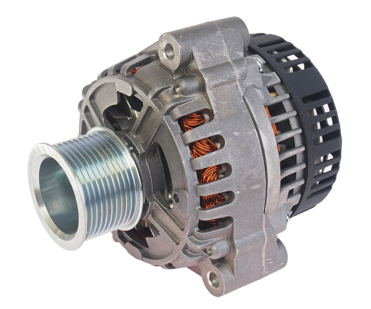 Генератор КАМАЗ дв.740 ЕВРО-3,4 (10-ручьевой шкив 5PIN) 24В 80А прамо-электро