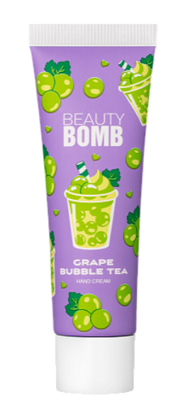 Крем для рук Beauty Bomb, Grape Bubble Tea, ежедневный уход, 25мл