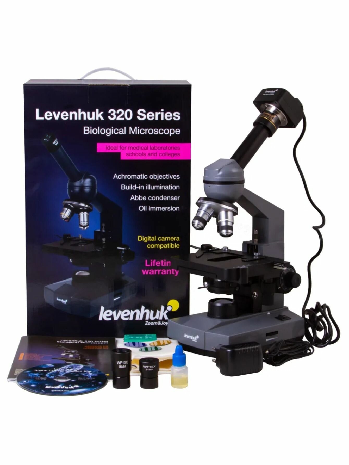 Монокулярный цифровой микроскоп Levenhuk D320L PLUS, 3,1 Мпикс