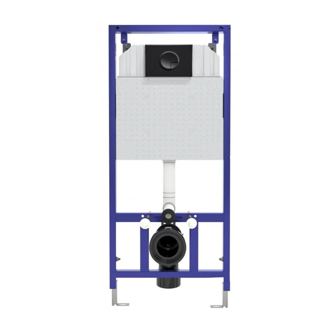 Инсталляция для унитаза Berges Novum с кнопкой 040025 черный