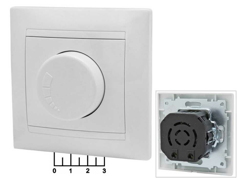 Выключатель-регулятор (диммер) 300W TDM (Лама) белый (1815-0009)