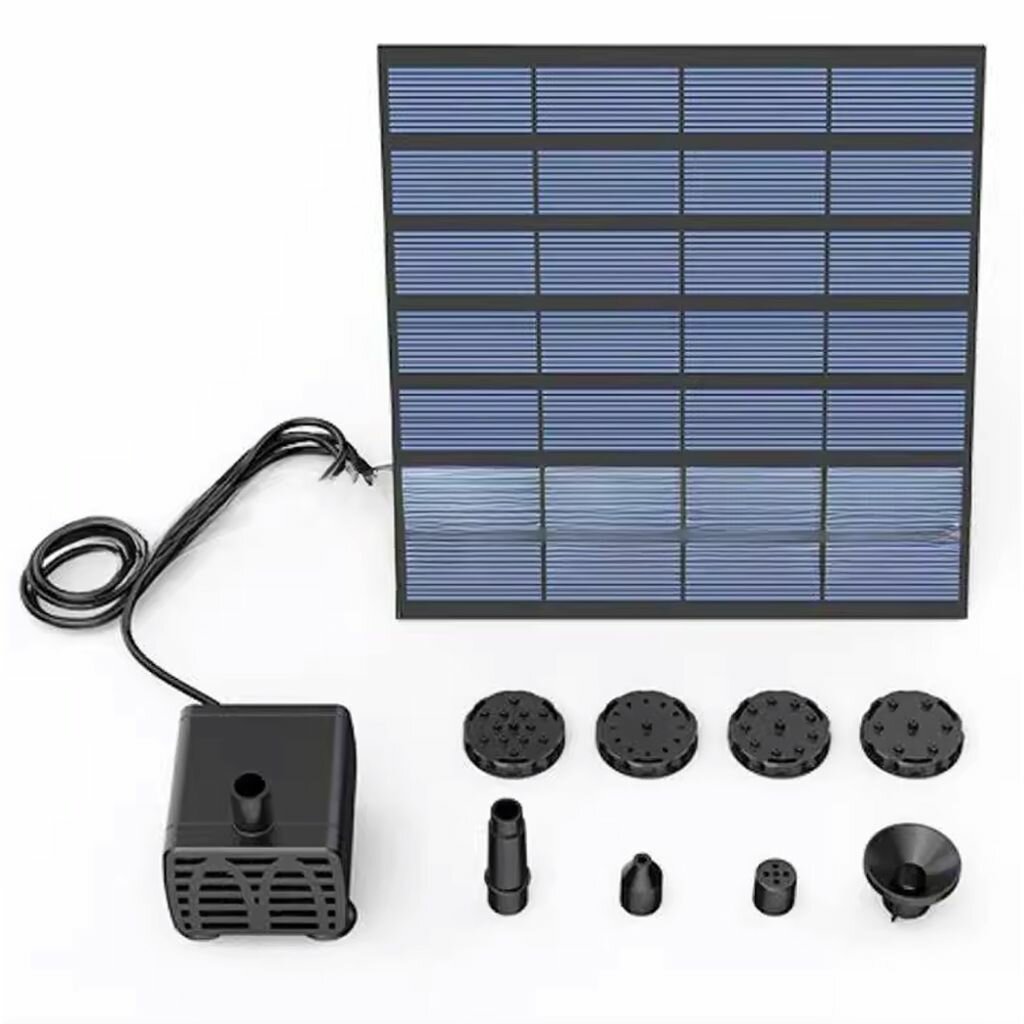 Садовые инструменты+Солнечный мини-фонтан разделил небольшую квадратную прижимную пластину диаметром 11 см на две части