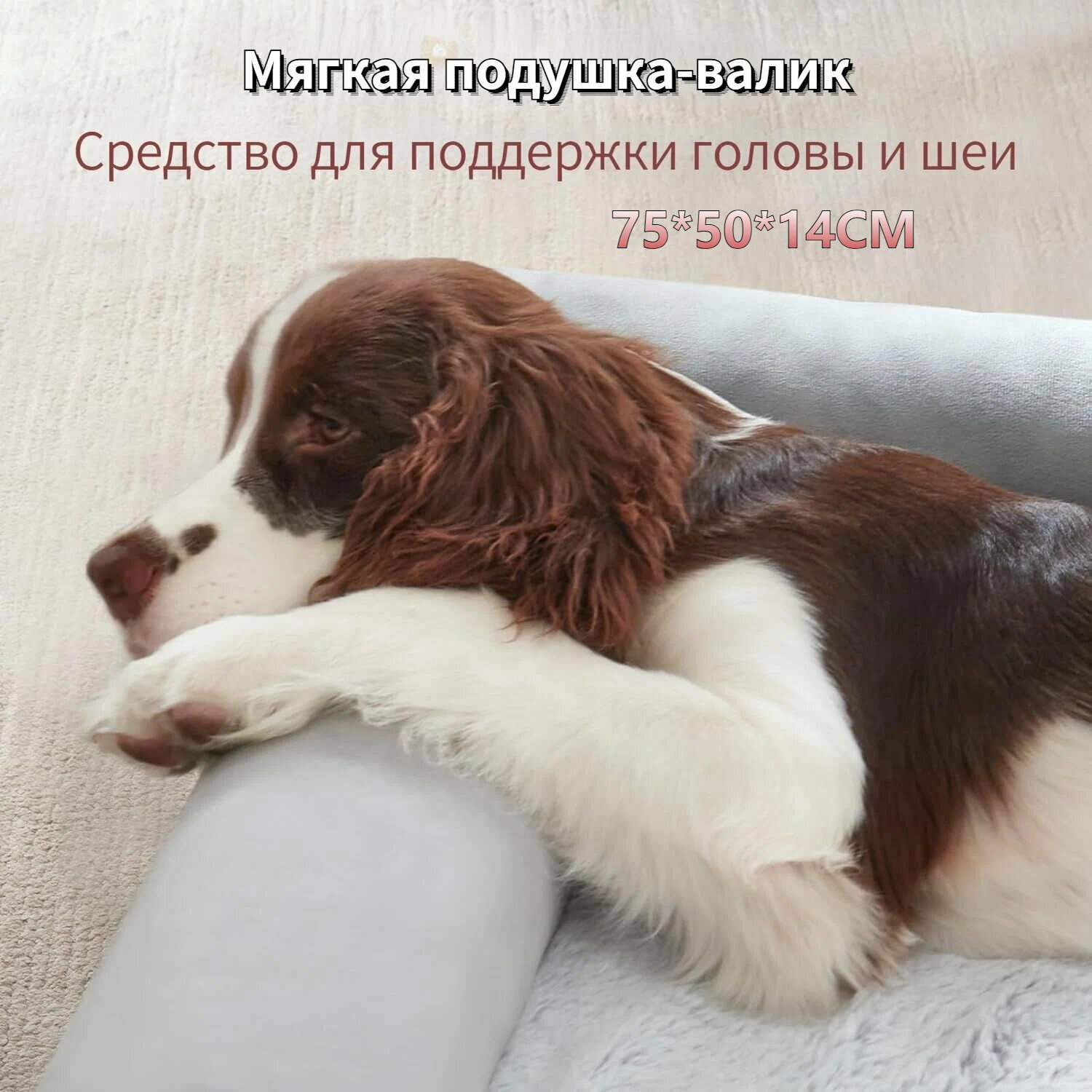 Лежанка для Собак, Серый, Лежанка для собак со съемным чехлом и ортопедическим матрасом，L,75*50*14cm