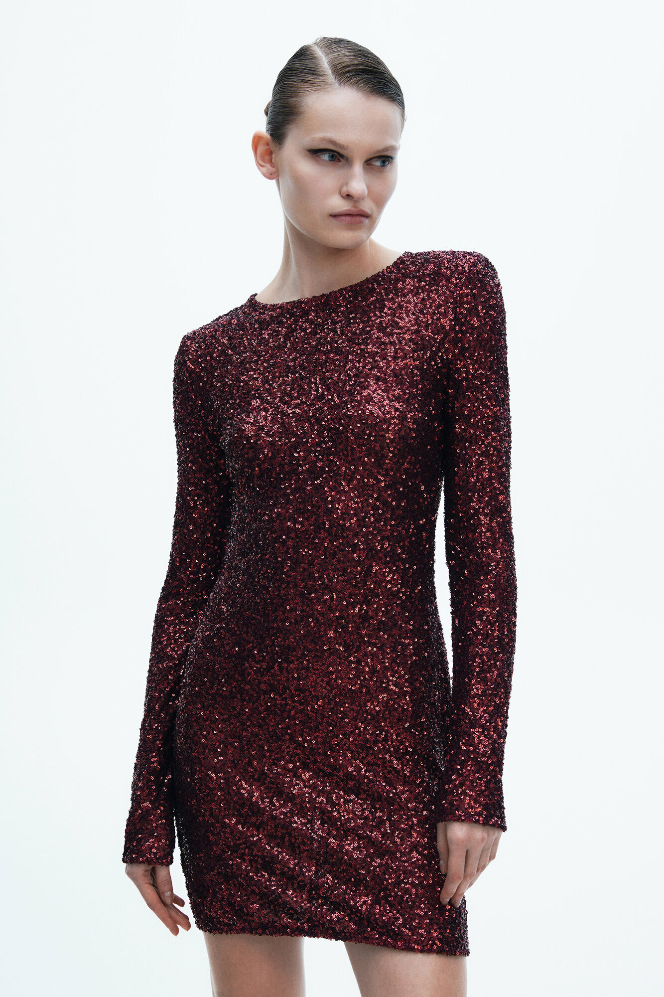 Платье Befree Woman Mix&Match, размер S, ягодный — фото 1