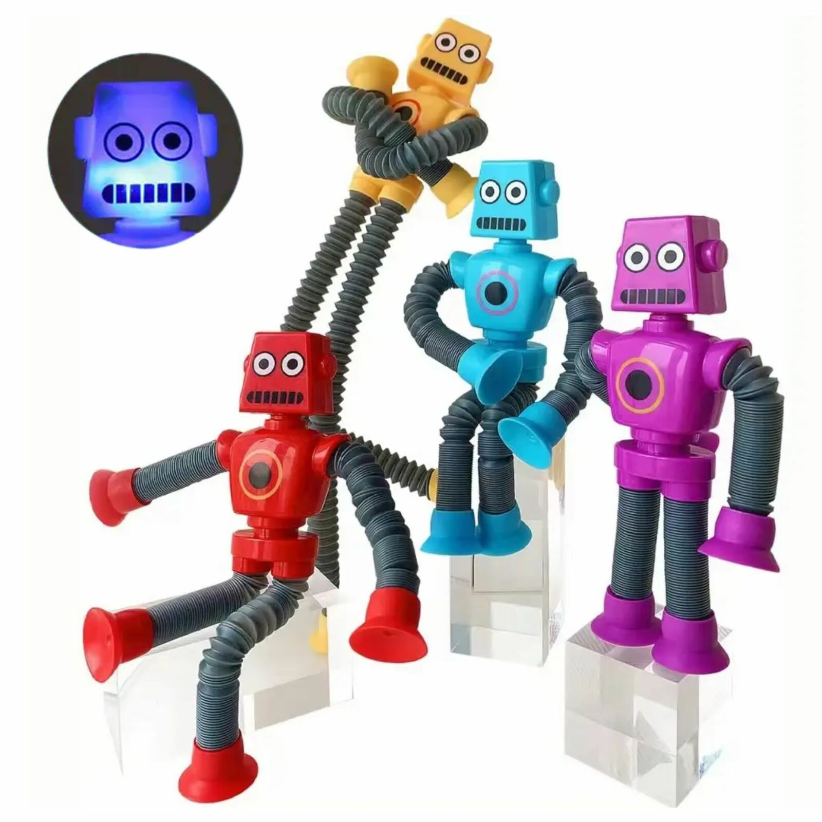 Многофункциональная игрушка-антистресс: телескопическая трубка жирафа с подсветкой