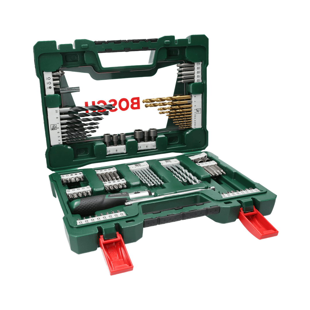 Набор сверл и бит Bosch V-Line, 91 предмет, с трещоткой (2 607 017 195)