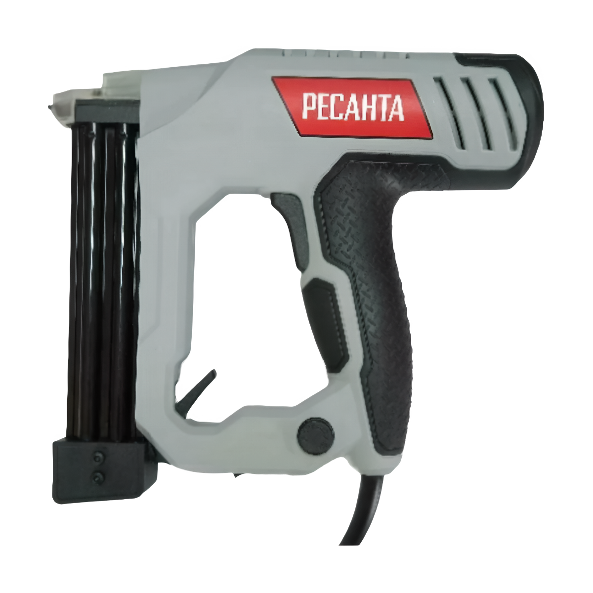 Степлер электрический Ресанта ЭСТ-2400 (75/4/3) серый/черный сетевой для скоб и гвоздей