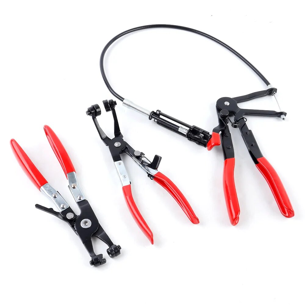 Набор Из 3 Гибких Ключей Для Снятия Хомутов, Длинногубцы Для Пружинных Проволочных Хомутов, Инструмент Для Ремонта Двигателя