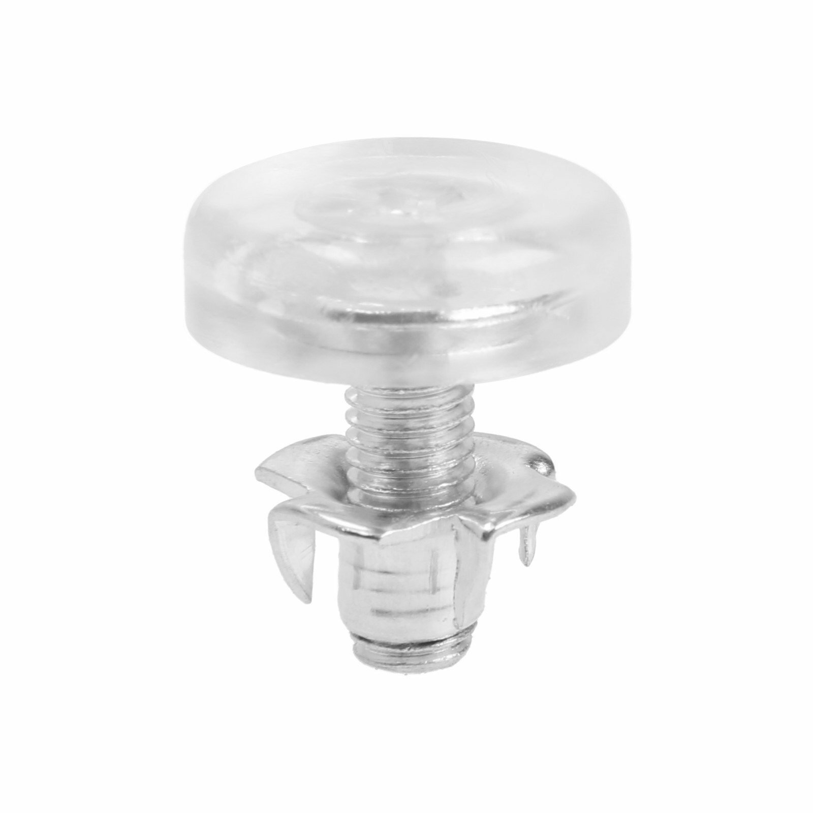 Опора регулируемая d=28 мм М8x21 мм 4 шт, цвет: прозрачный, размер упаковки: 10 x 2.5 x 15.5 см.