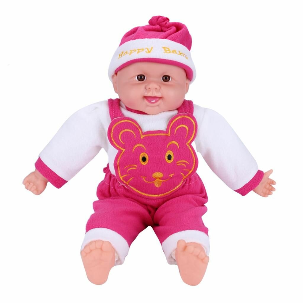 Кукла, Большая Виниловая Кукла Rebirth Doll Creative -Розово-Красная