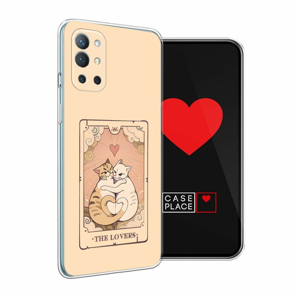 Чехол на OnePlus 9R / ВанПлас 9R с принтом "The lovers cats 1 - 14 февраля" — фото 1