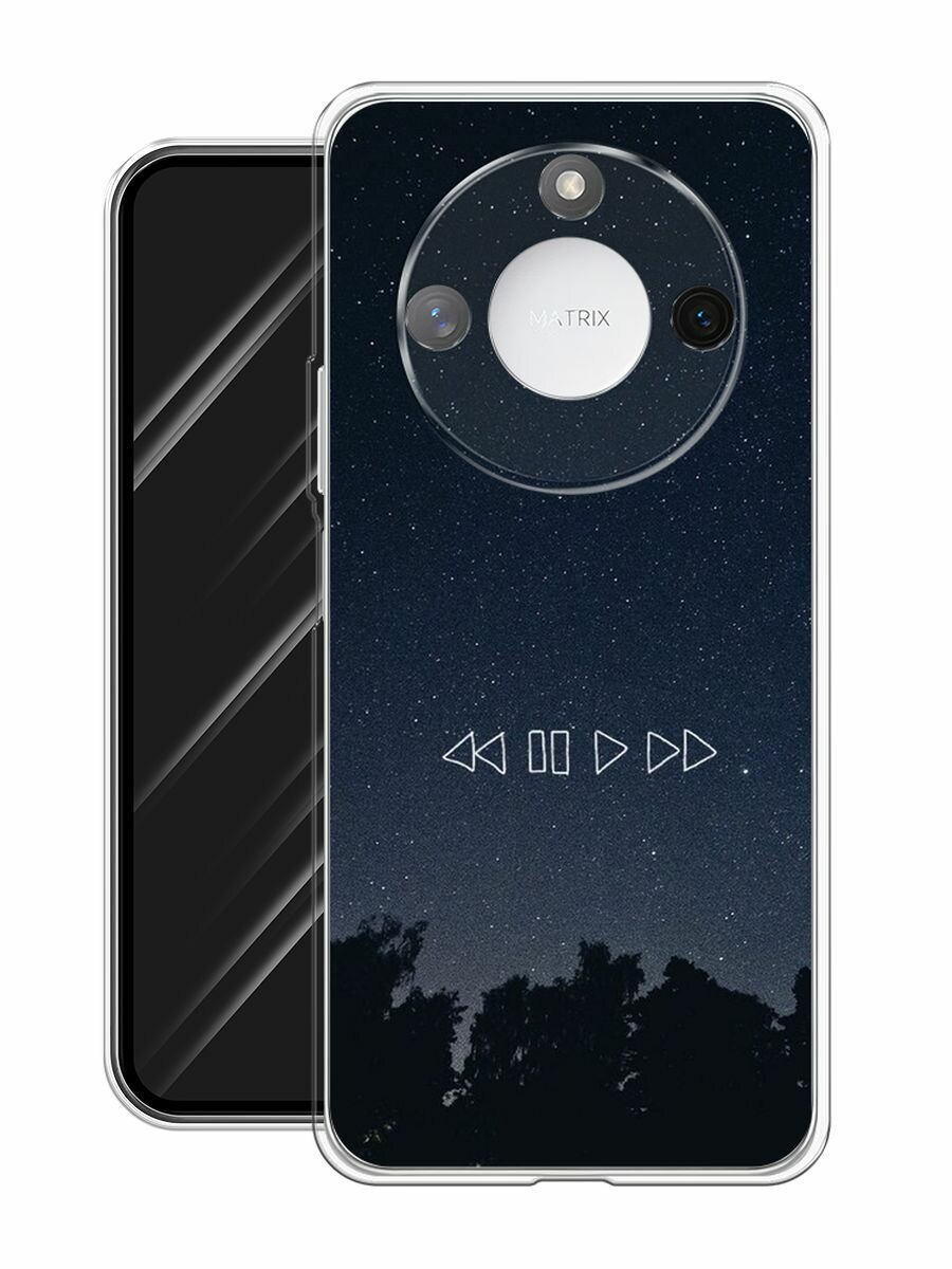 Чехол на Honor X9c Smart / Хонор X9c Смарт с принтом "Космическая музыка" — фото 1