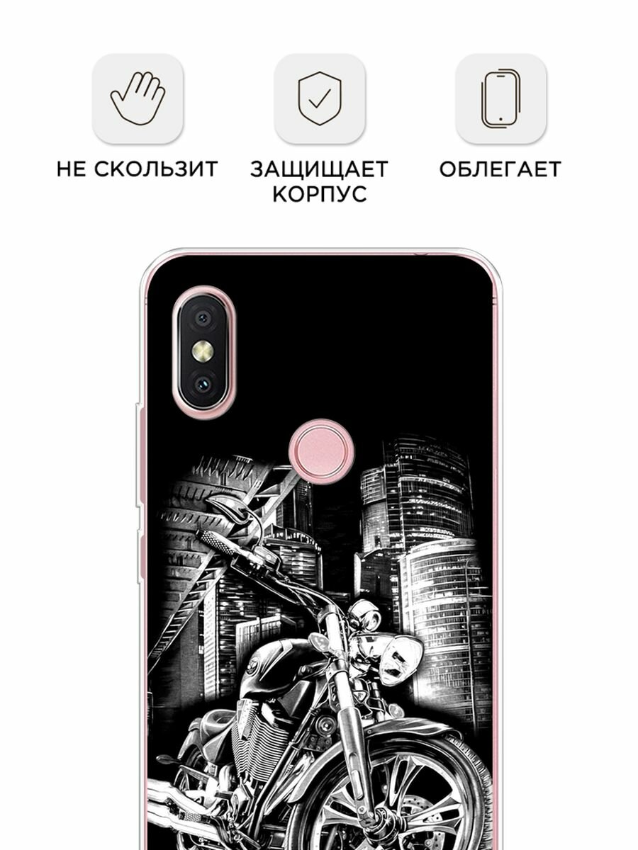 Чехол на Xiaomi Redmi S2 (Redmi Y2) / Сяоми Редми С2 (Редми Y2) с принтом "Крутой байк" — фото 1