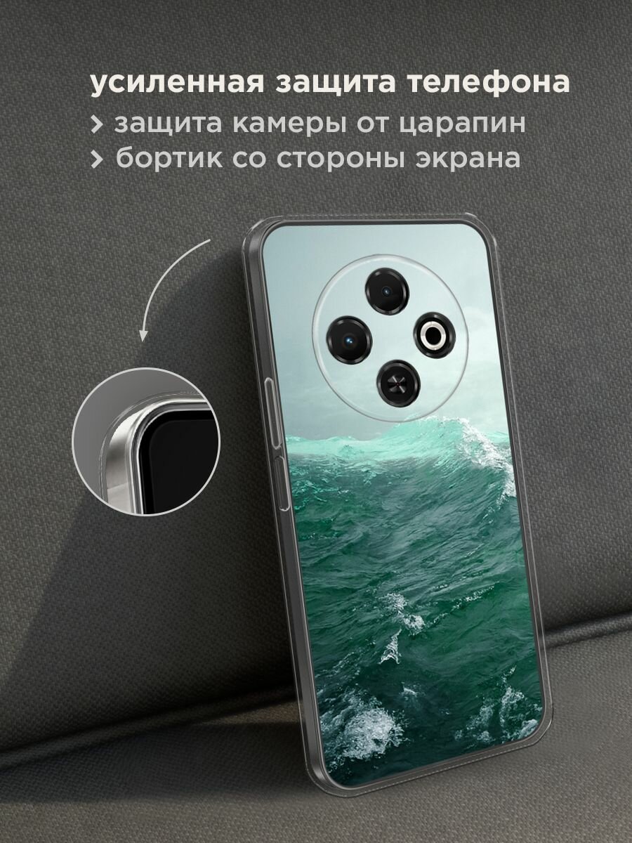 Чехол на Tecno Spark 30C / Текно Спарк 30C с принтом "Волны 12" — фото 1