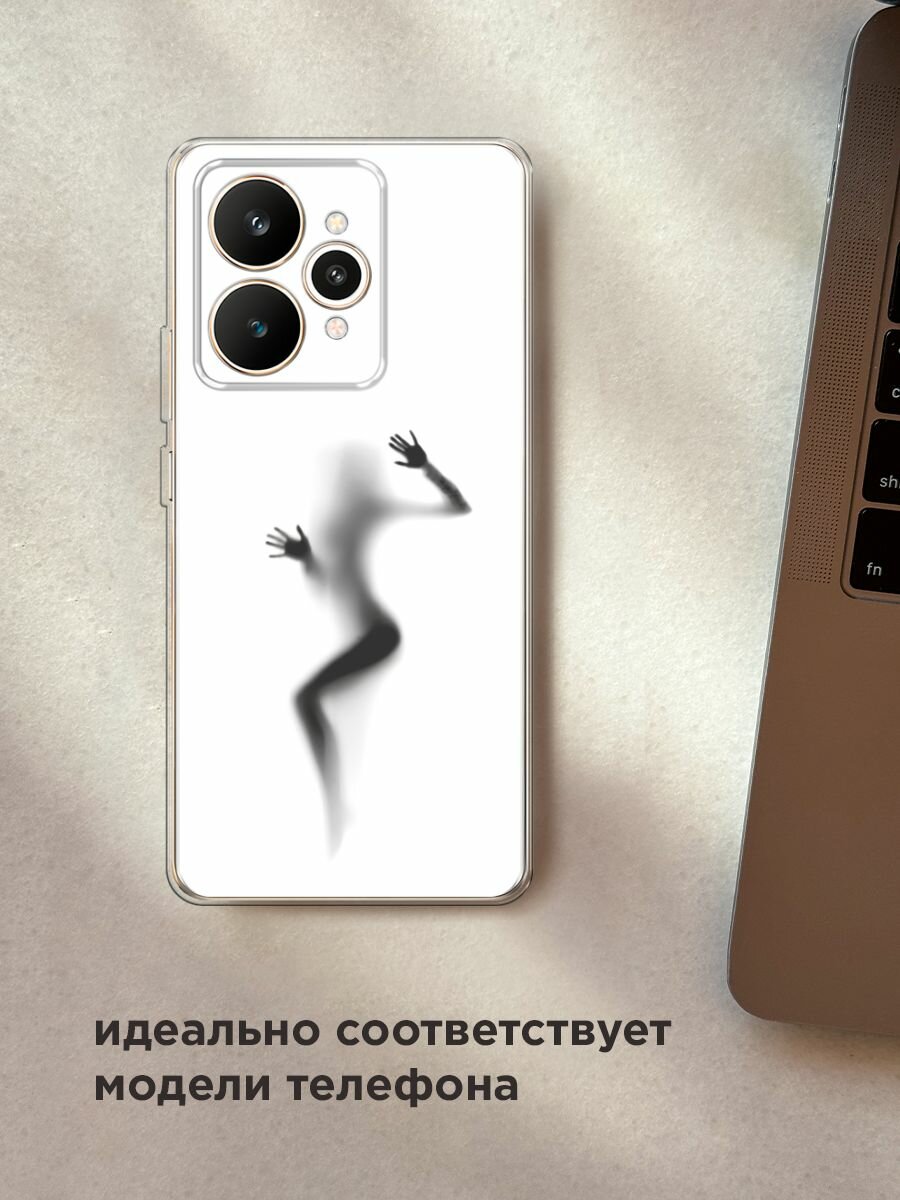 Силиконовый чехол на Realme 15 / Реалми 15 с принтом "Девушка в душе" — фото 1