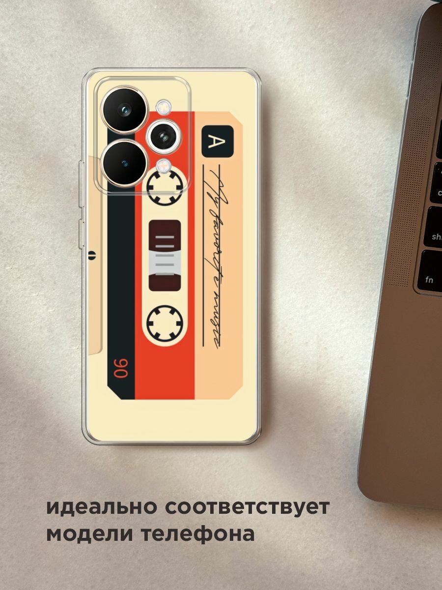 Чехол на Realme 15 Pro / Реалми 15 Про с принтом "Бежевая кассета" — фото 1