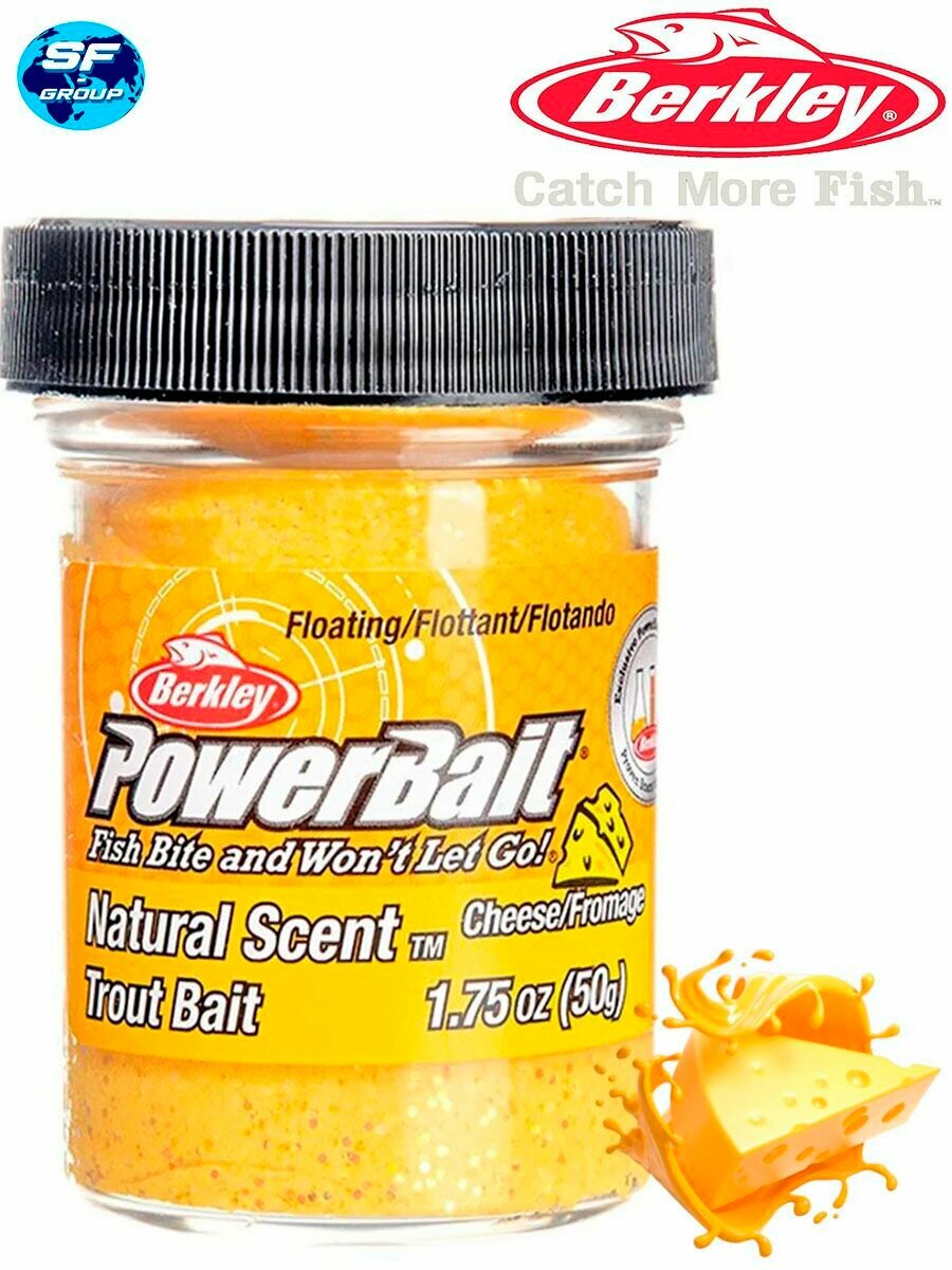 Паста Berkley PowerBait Natural Scent Trout Bait Cheese Glitter/gltr 50g
