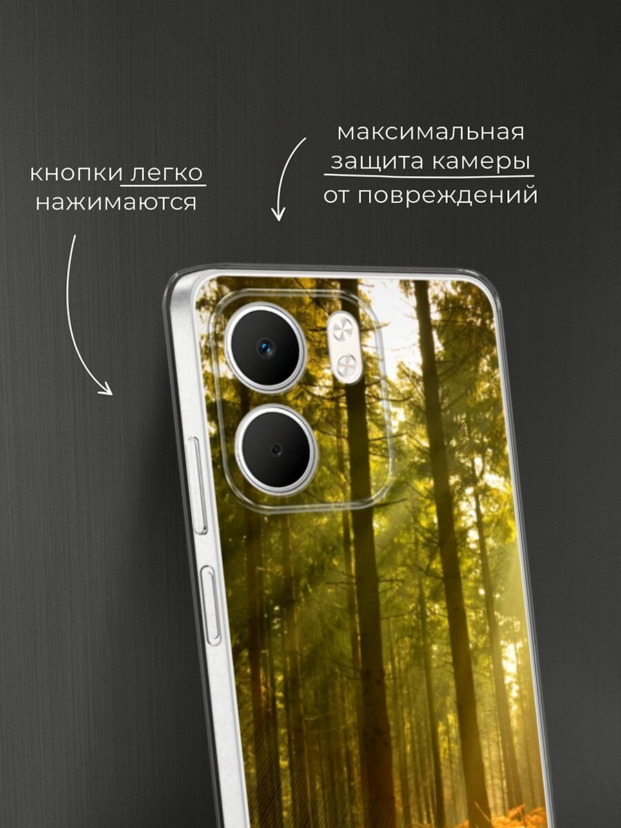 Силиконовый чехол на Oppo A5x / Оппо А5x с принтом "Лес 7" — фото 1
