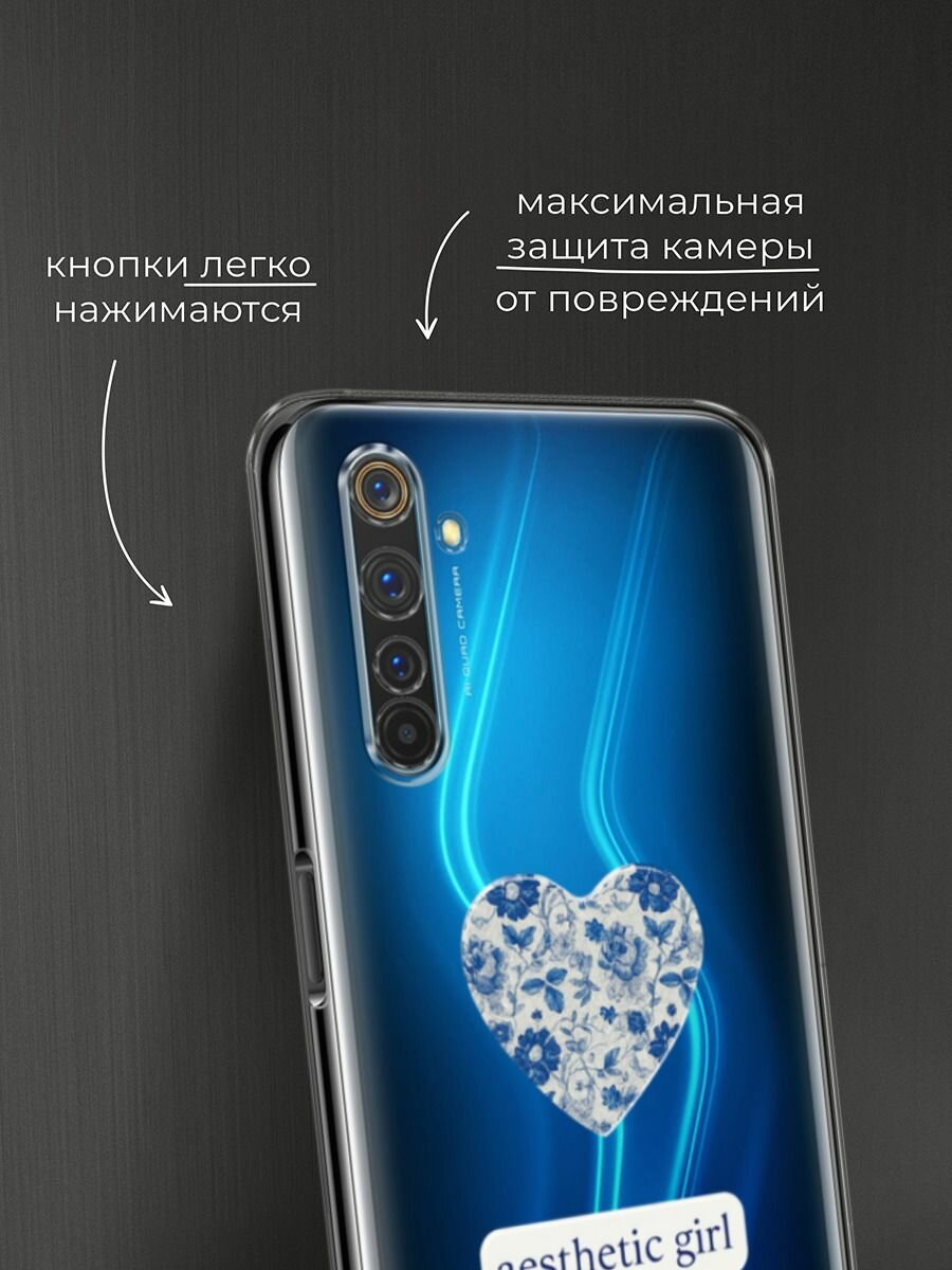 Чехол на Realme 6 Pro / Реалми 6 Про с принтом "Aesthetic girl" — фото 1