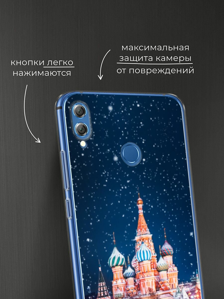 Силиконовый чехол на Honor 8X / Хонор 8Х с принтом "Москва 1" — фото 1