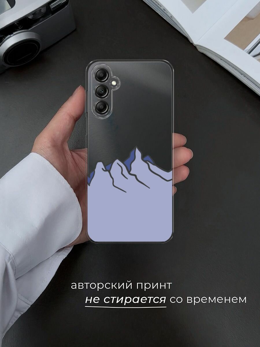Чехол на Samsung Galaxy A15 / Самсунг А15 с принтом "Гора", прозрачный — фото 1