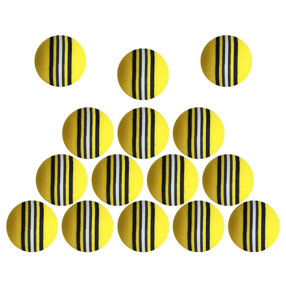 15PCS EVA Foam Golf Balls for Indoor Playground Practice, Safe and Lightweight, Yellow
