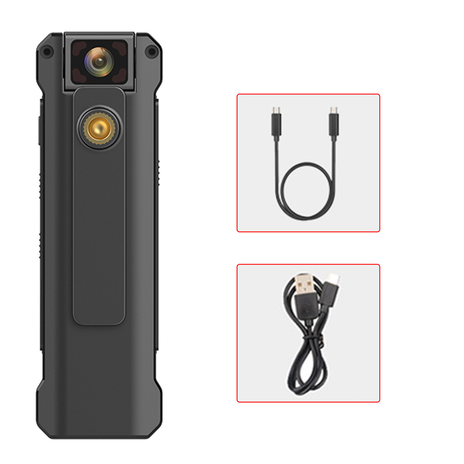 Mini Body Cam Personal Camera 1080P High Clear Video Recorder with Audio Night Vision Long Battery Life Rotatable Lens for Outdoor Sports