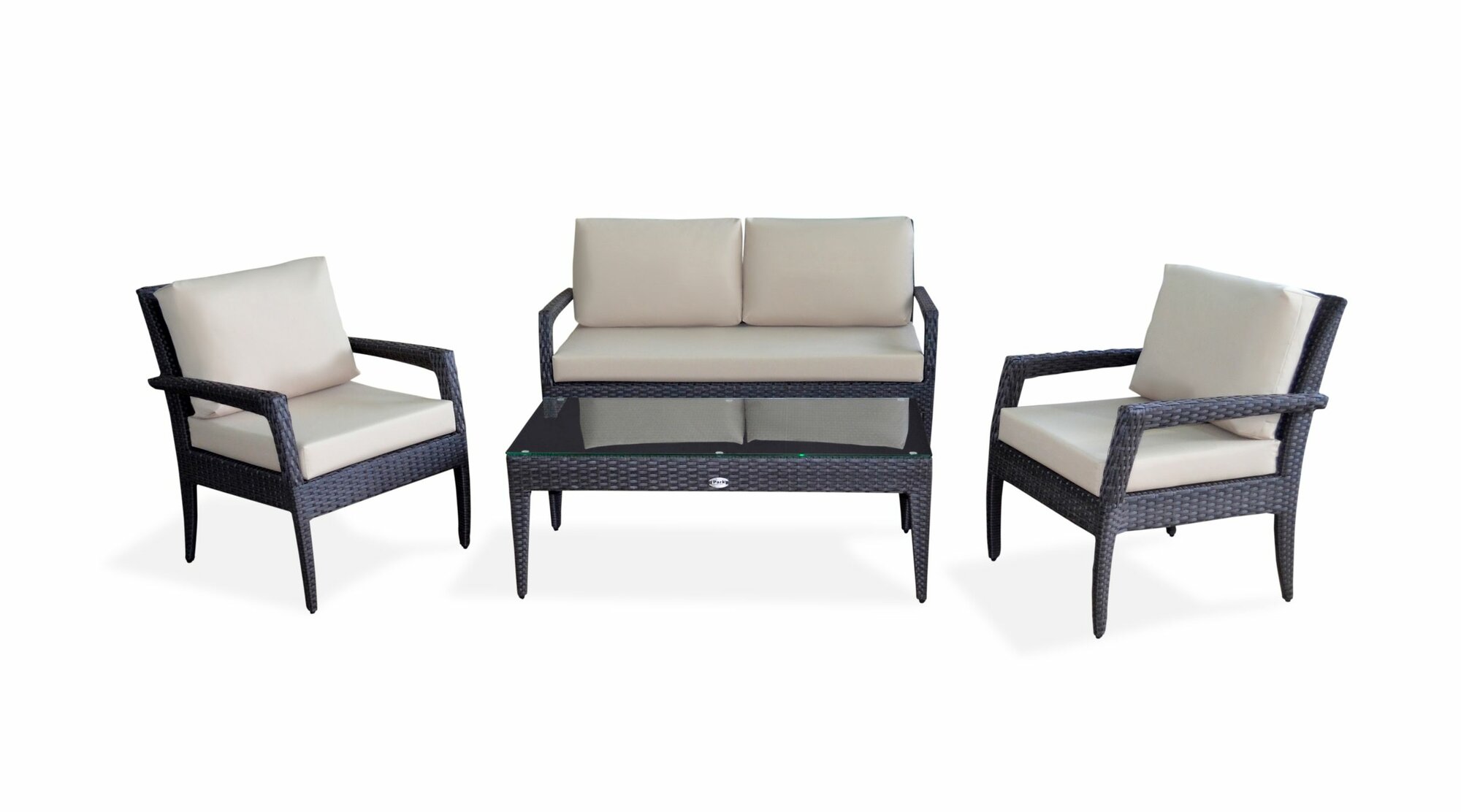 Комплект из искусственного ротанга Неаполь, цвет венге, 4 персоны