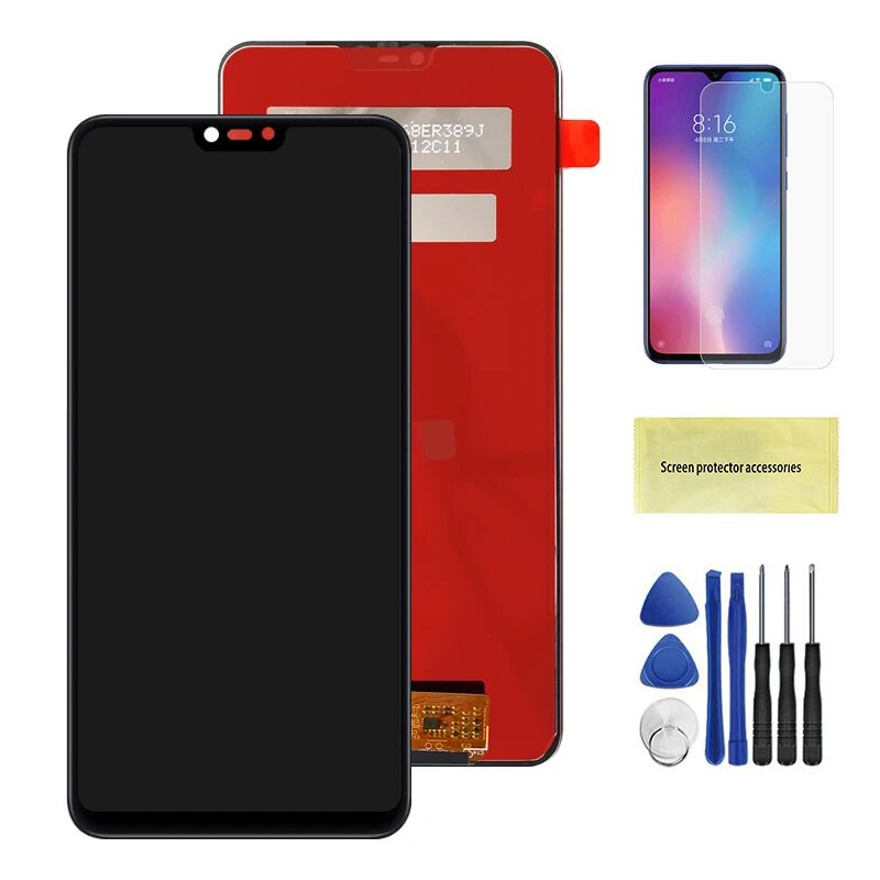 Дисплей 6,26 'для Xiaomi Mi 8 Lite, ЖК-дисплей с сенсорным экраном и дигитайзером в сборе с рамкой для Mi8 Lite, Mi 8 Lite, ЖК-дисплей Black No Frame