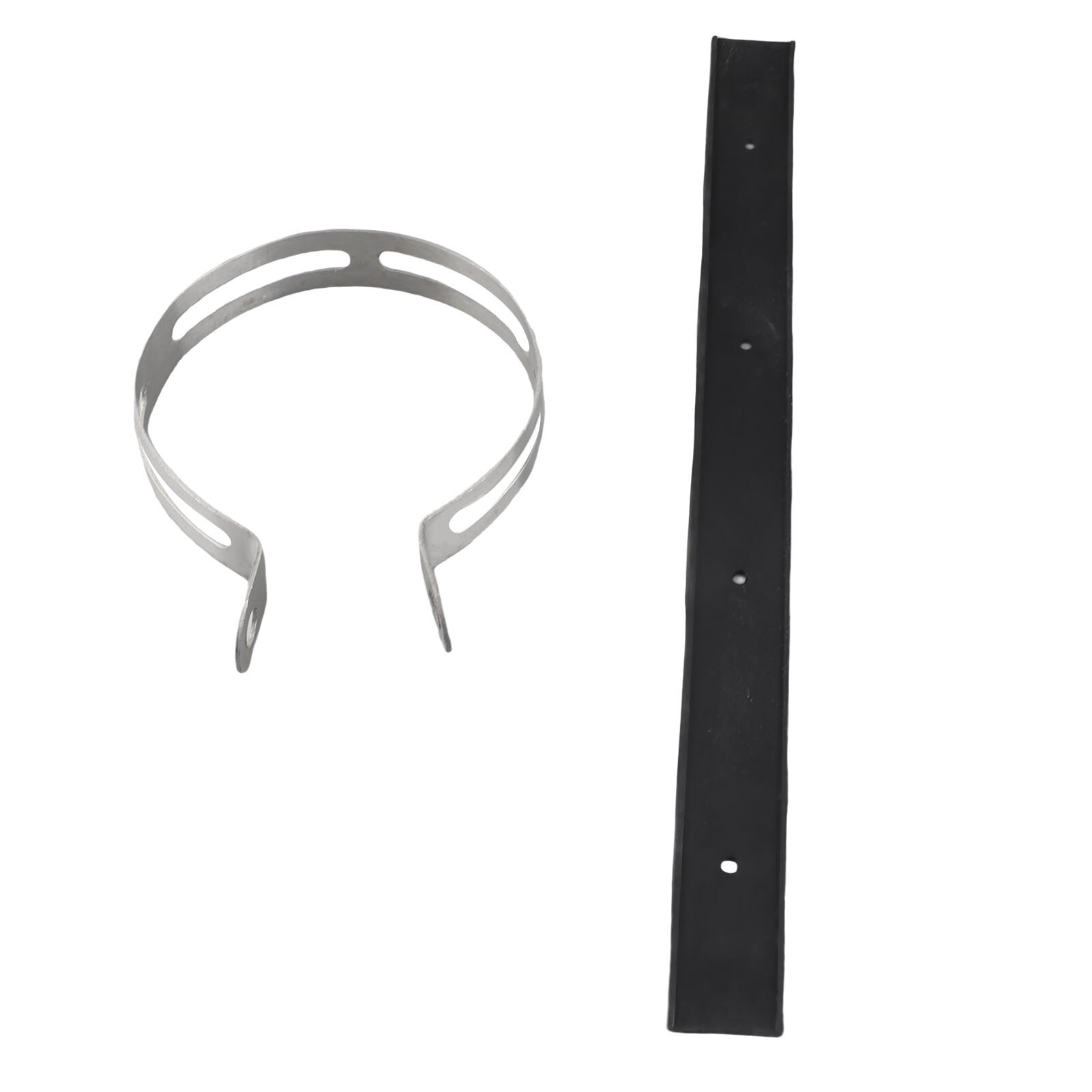 3,9-дюймовый хомут для выхлопной трубы мотоцикла, нержавеющая сталь, фиксированное кольцо с резиновой полоской, универсальная посадка, прочный