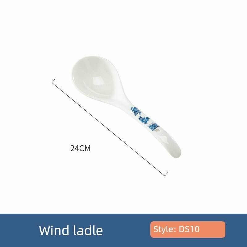 Керамическая ложка для супа с длинной ручкой, большая бытовая ложка для супа, кухонная утварь, столовая ложка, ложка