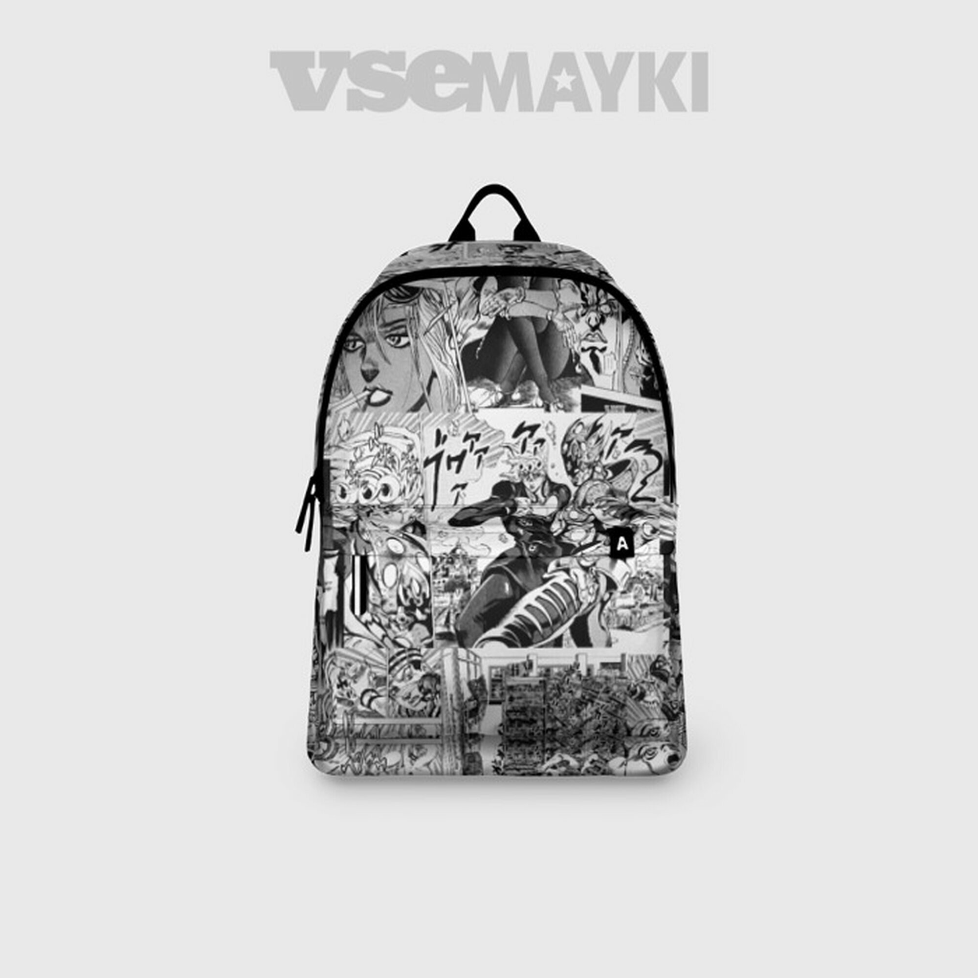 Рюкзак VseMayki с принтом JoJo’s Bizarre Adventure, One size, белый