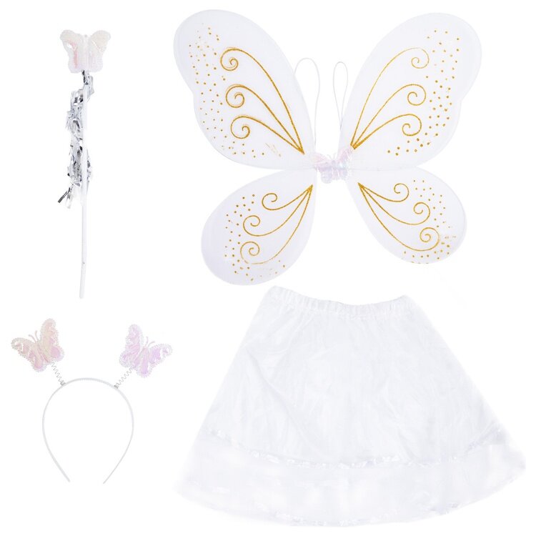 Костюм карнавальный КНР Бабочка белая, детский, от 3 до 8 лет