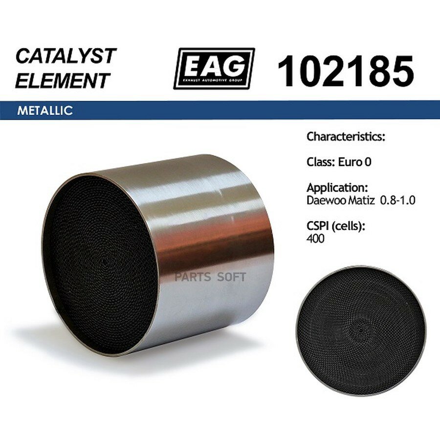 Каталитический блок Daewoo Matiz 0.8-1.0 Euro 0 E от официального дистрибьютора, EAG, артикул 102185