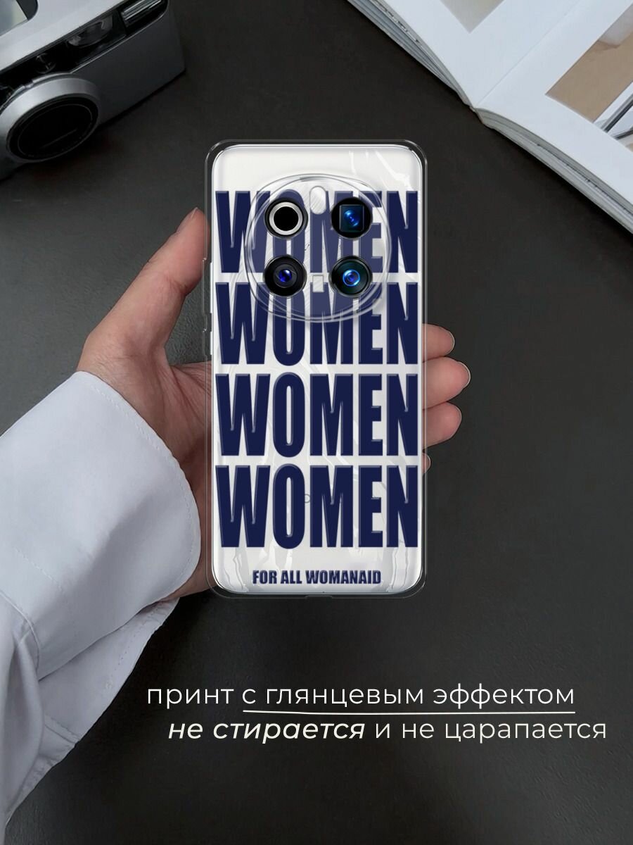 Чехол на Honor Magic 7 Pro / Хонор Мэджик 7 Про с принтом Woman blue — фото 1