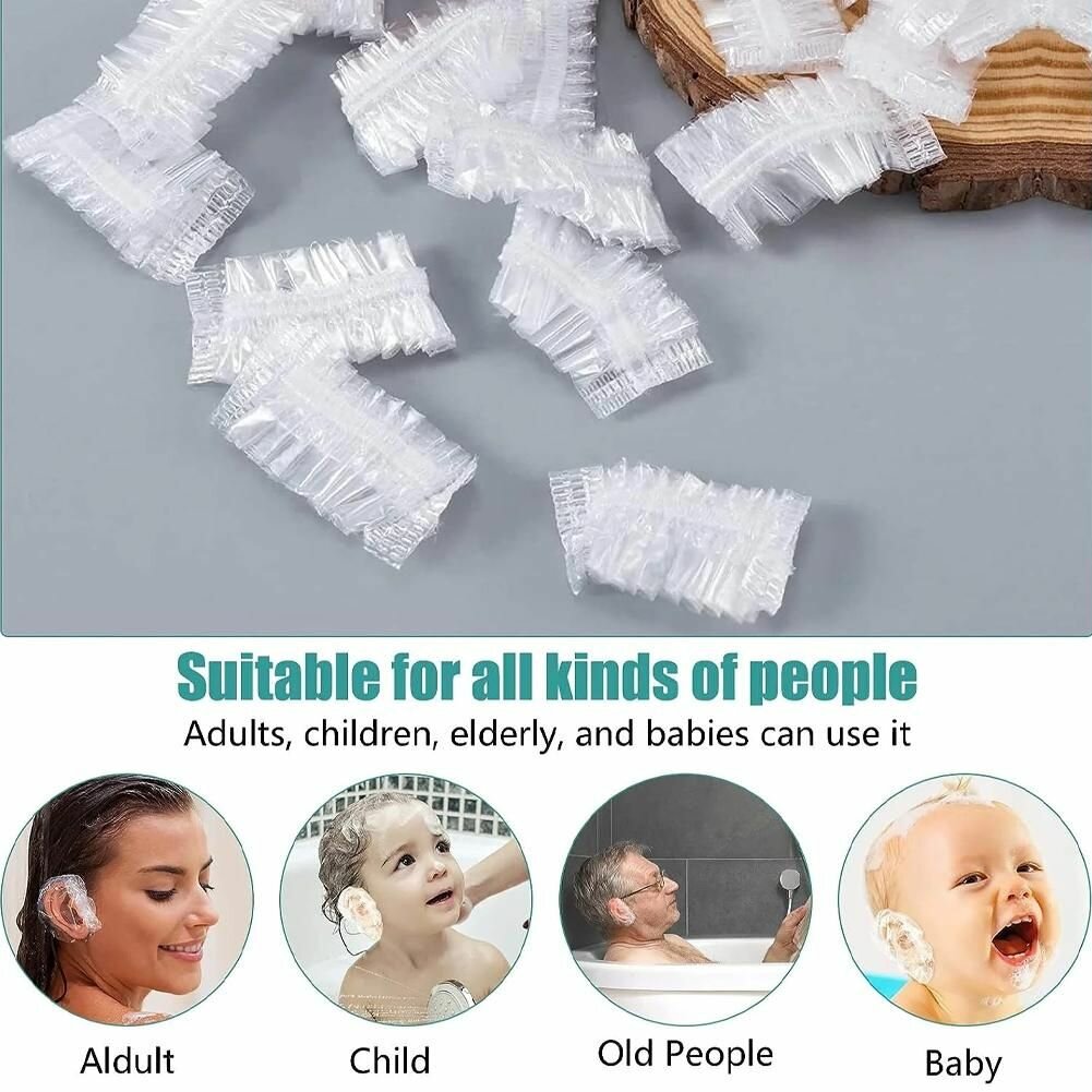 Защита ушей от воды, пленка от попадания воды в ухо Для детских ванн 100 штук