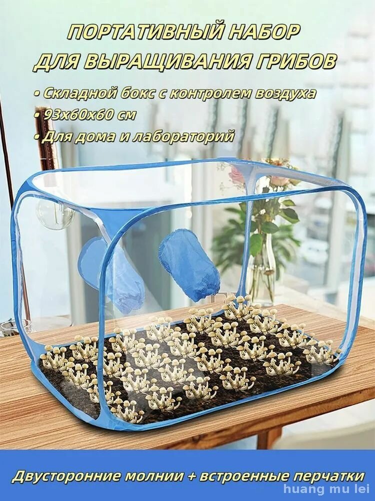 Эксклюзивный набор для культивации грибов в компактном боксе со статичной атмосферой и прозрачными стенками против загрязнений