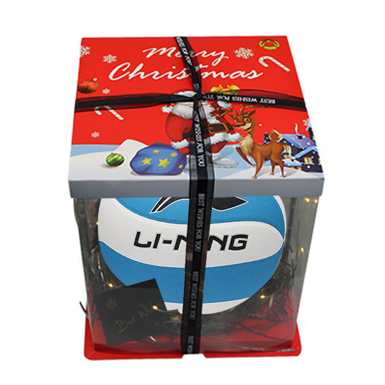 Мяч для волейбола унисекс LiNing PVC, белый, размер 5, легкий, для игр на улице и в зале, высокая прочность материала