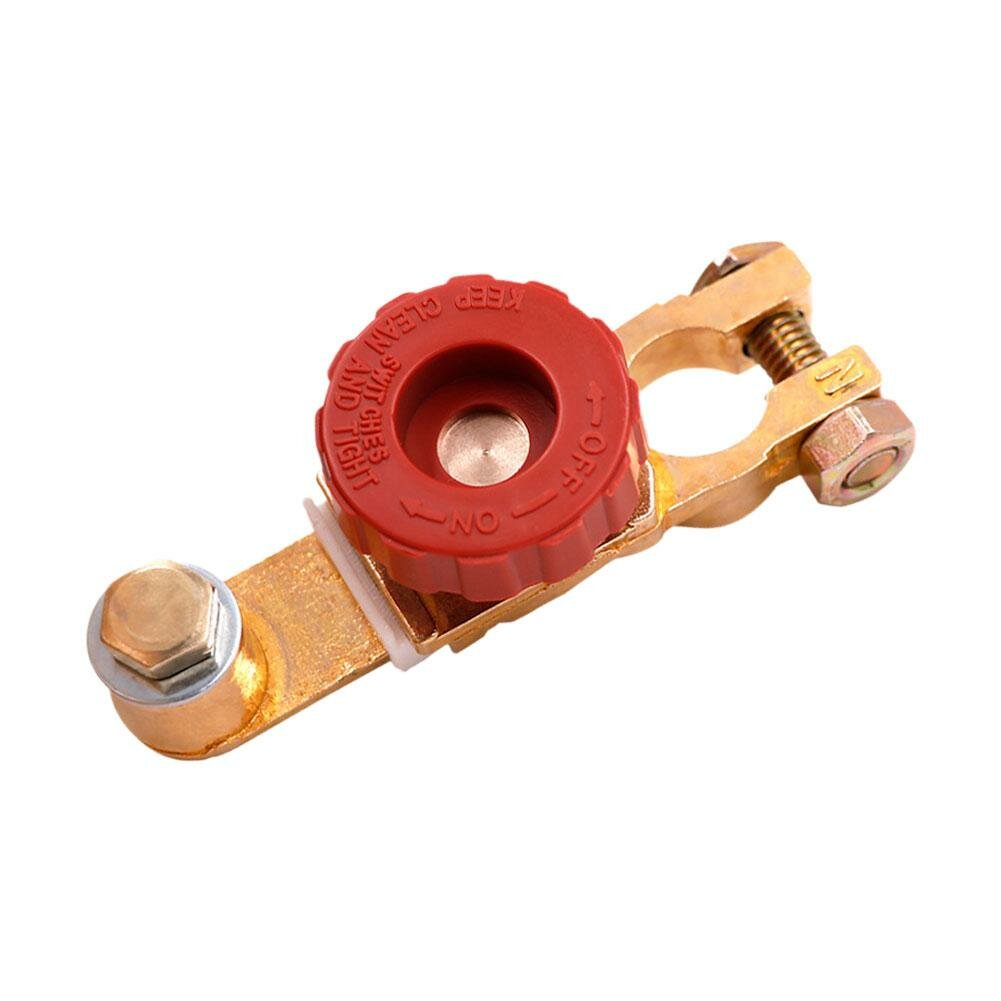 Выключатель массы на клемму АКБ12V , выключатель защиты от протечек . чистая медь, 1 шт.