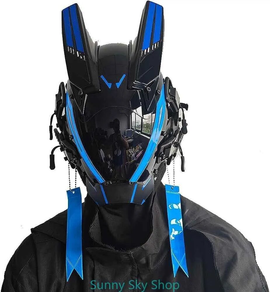 LED Круглая лампа маска с киберпанк элементами для ролевых игр мужских и женских персонажей на Хэлоуин, вечеринках