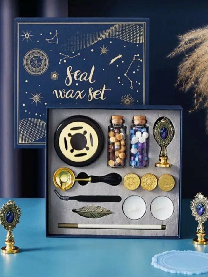 Ретро восковая печать с Знаками Зодиака набор с воском и печкой для творческих людей декор конвертов и подарки