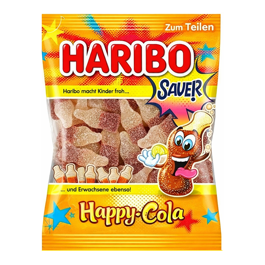 Haribo Happy Cola Sauer мармелад кислая кола 175 гр